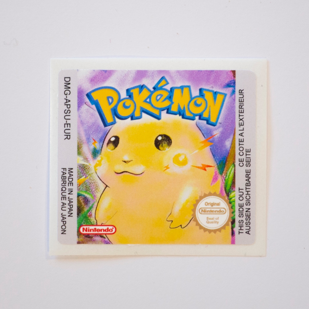 Pokemon Yellow Cheeks Pikachu Alternative Art Gameboy Replacement ...