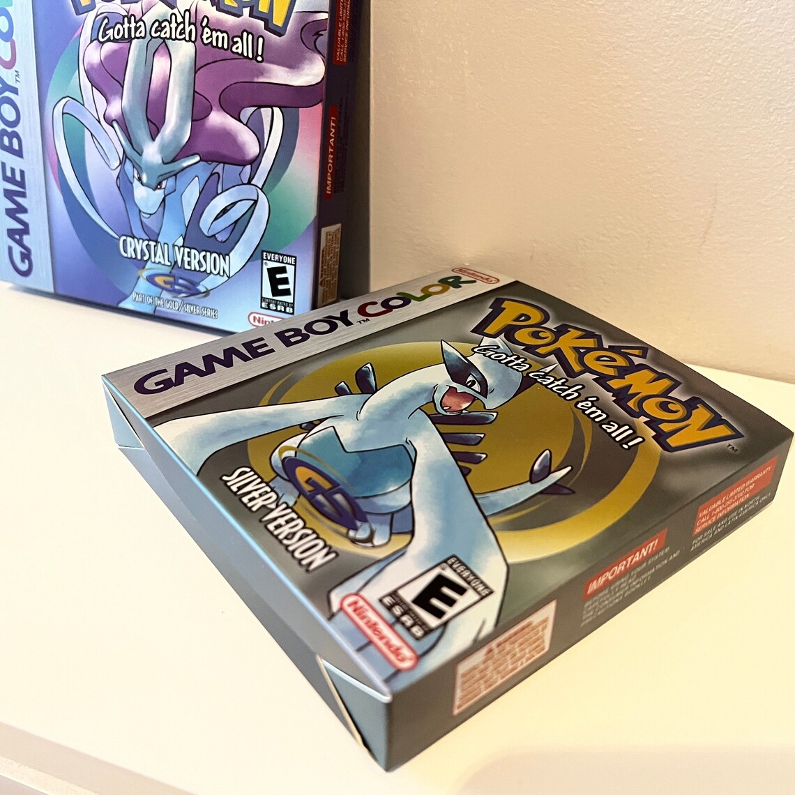 Holographic Replacement Pokemon Crystal and Silver Gameboy - Etsy