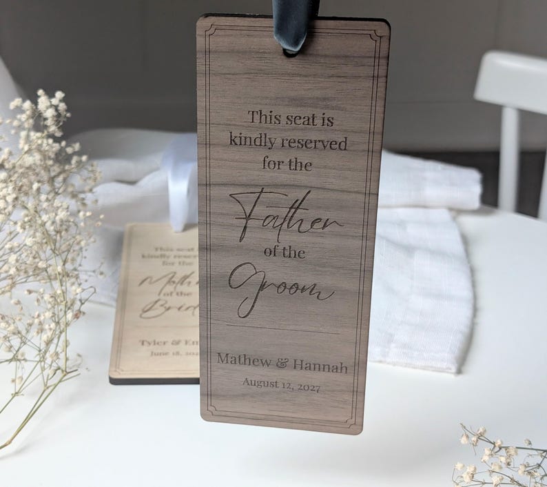 Wedding Reserved Seat Signs Row Aisle Decor Place Cards Custom Ceremony ...