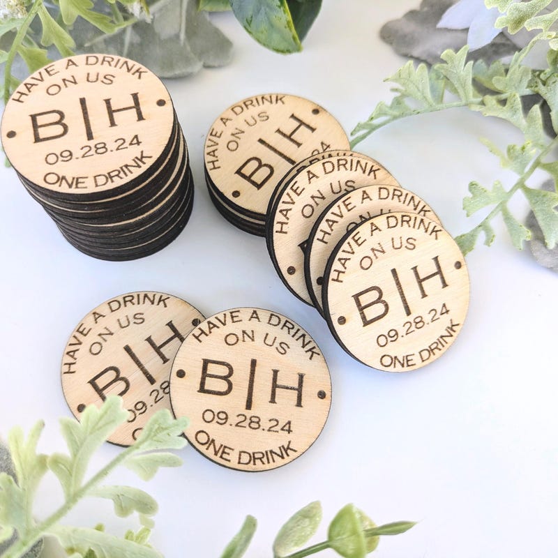 Wooden Customizable Token - Etsy
