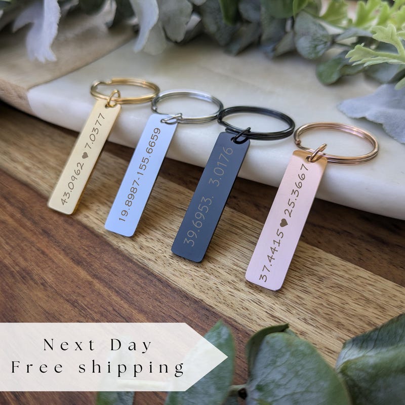 Coordinate Keychain - Etsy