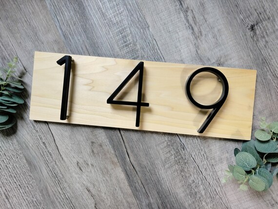 Custom House Address Sign Floating Numbers House Address - Etsy