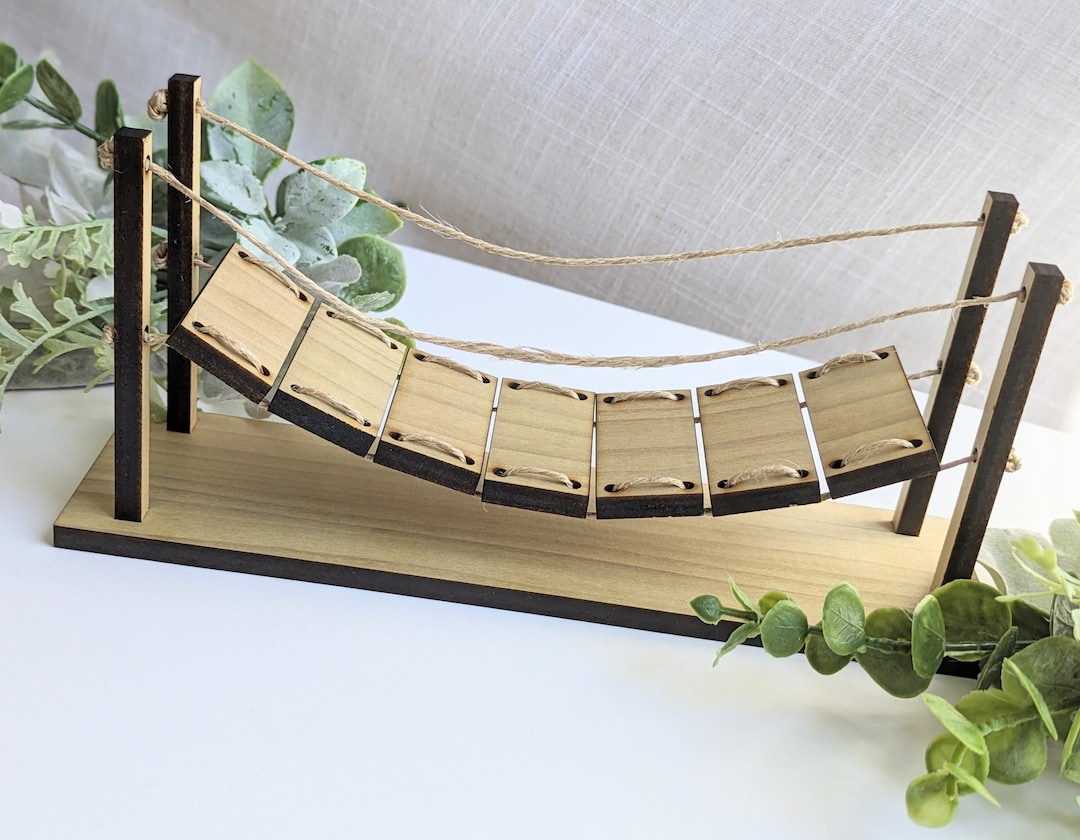 Decorative Mini Wood Bridge Centerpiece Bridge Artwork Custom Bridge ...