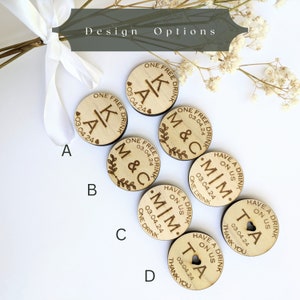 Personalized Wedding Drink Tokens Custom Bar Chips for Wedding ...