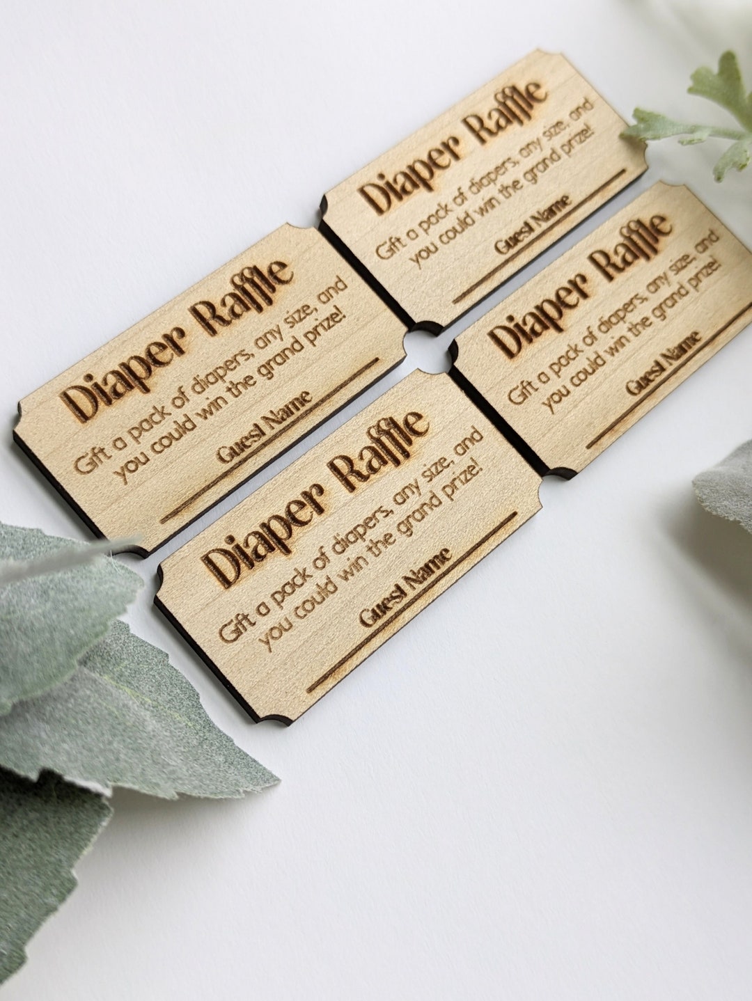 Diaper Raffle Ticket Babyshower Diaper Raffle Card Custom Ticket Baby ...