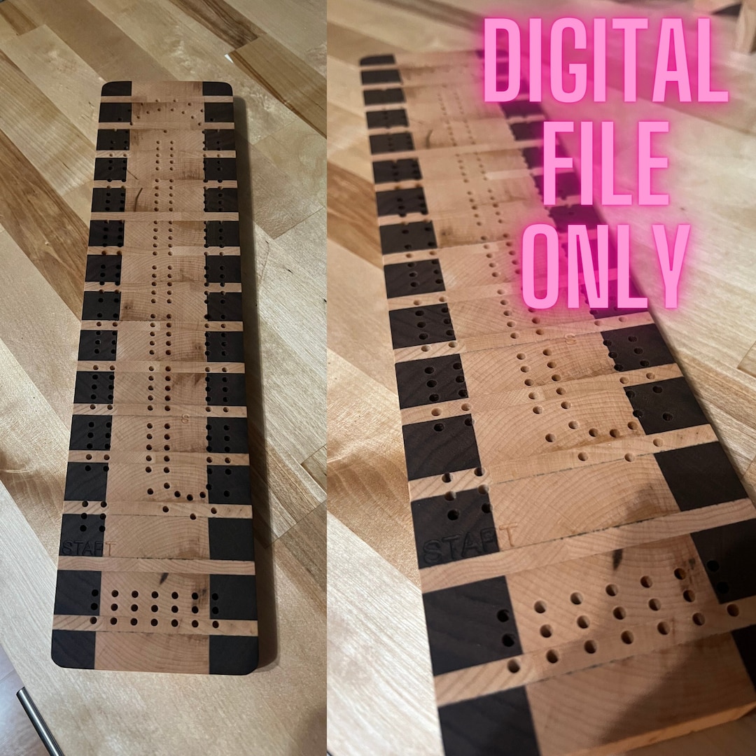 Two Player Classic Cribbage Board Design File / SVG Files ONLY / CNC ...