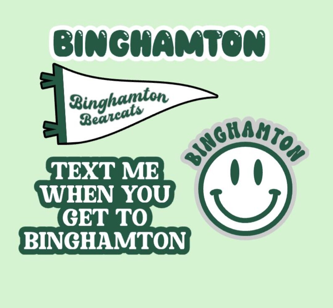 Binghamton University Sticker Pack: Laptop & Water Bottle Decals - Etsy