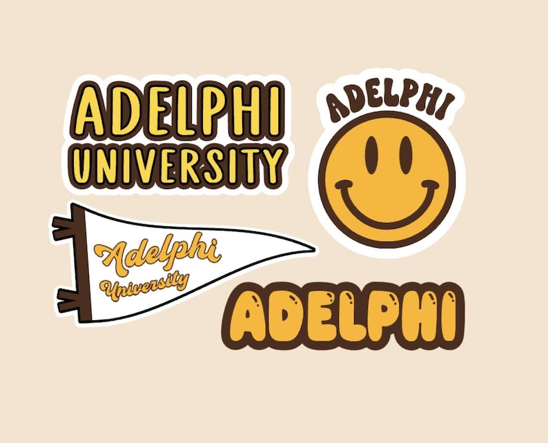 Adelphi University Sticker Pack: Laptop & Water Bottle Decals - Etsy