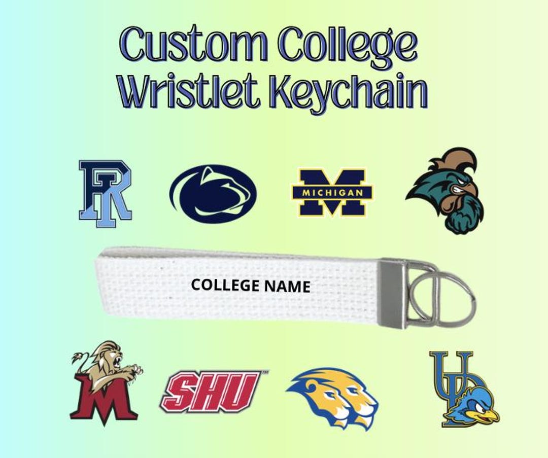 Custom Wristlet Keychain | Personalized Team + College Keychain ...