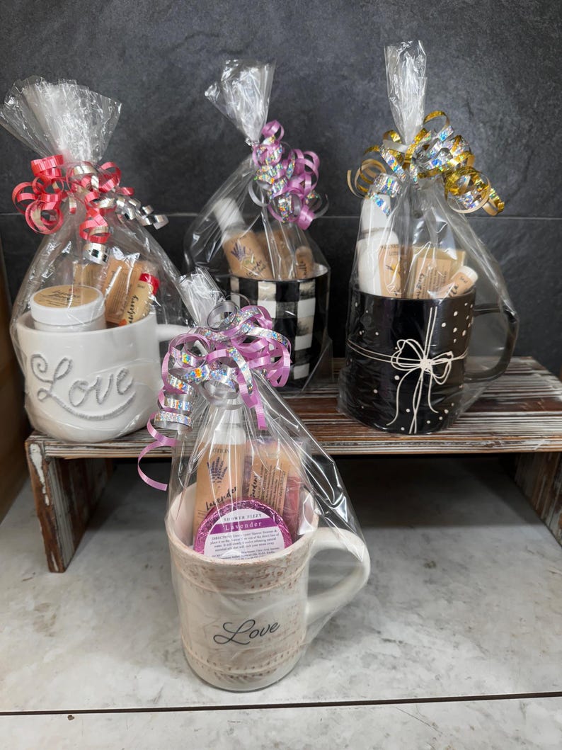 Coffee Mug Gift Basket / Skincare Gift Set / White Elephant / Teacher ...