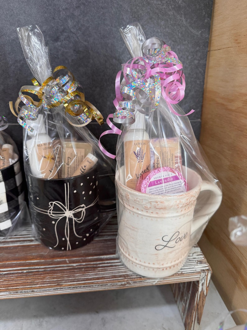 Coffee Mug Gift Basket / Skincare Gift Set / White Elephant / Teacher ...
