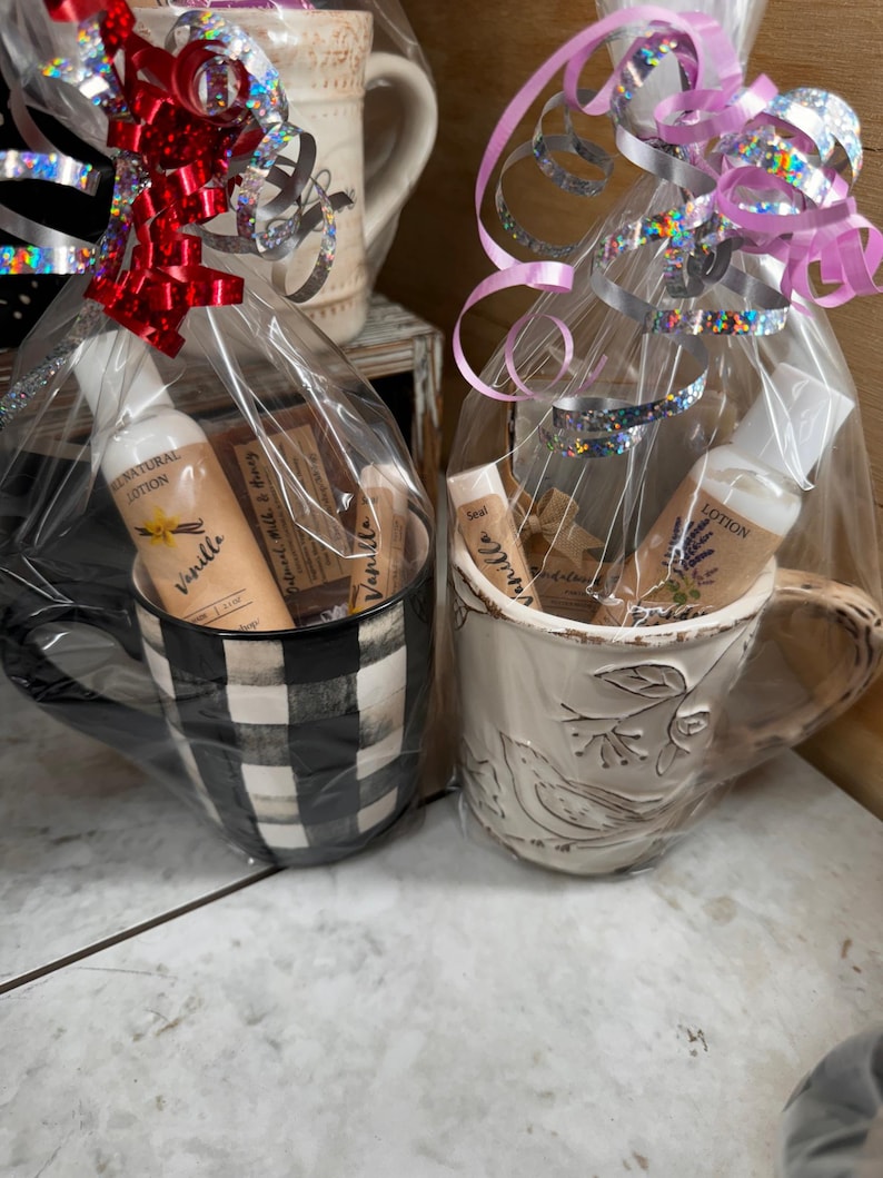 Coffee Mug Gift Basket / Skincare Gift Set / White Elephant / Teacher ...