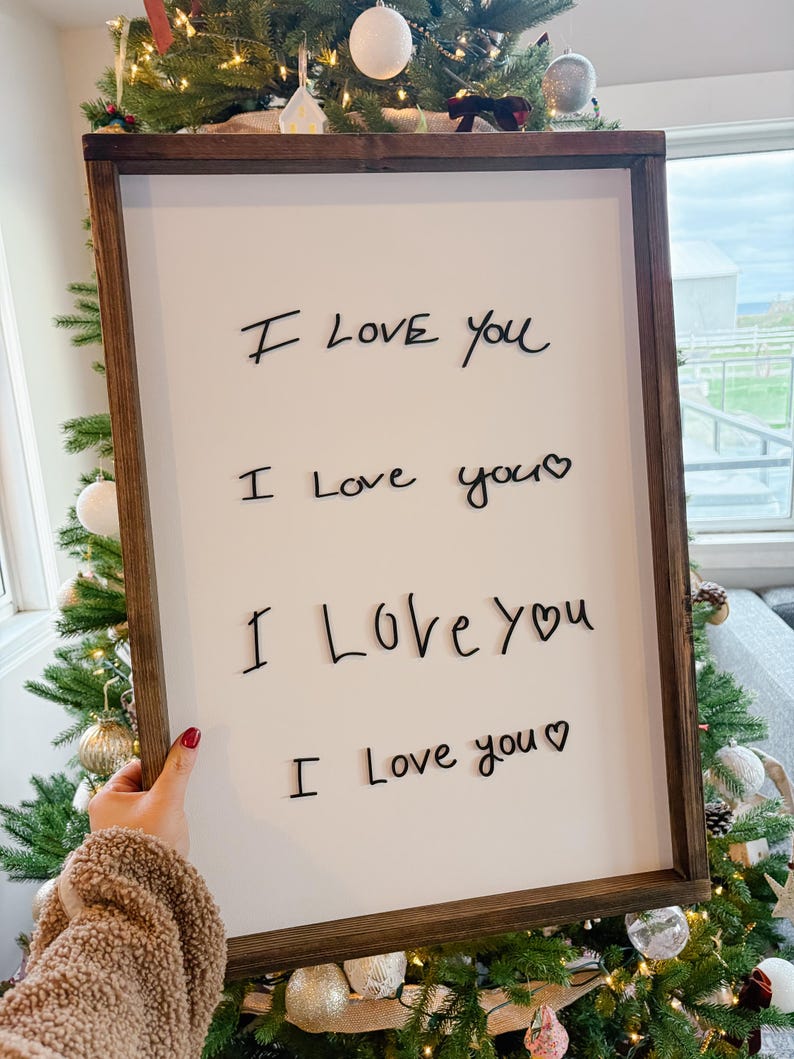 Handwritten I Love You Sentimental Sign 3D - Etsy
