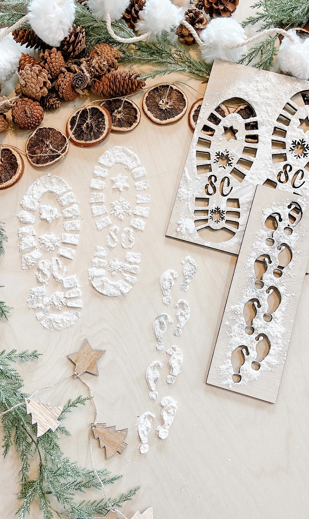 Santa Claus Feet Stencil - Etsy