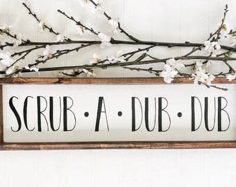 Scrub a Dub Dub Print - Kids Bathroom Wall Art - Kids Bathtub Print ...