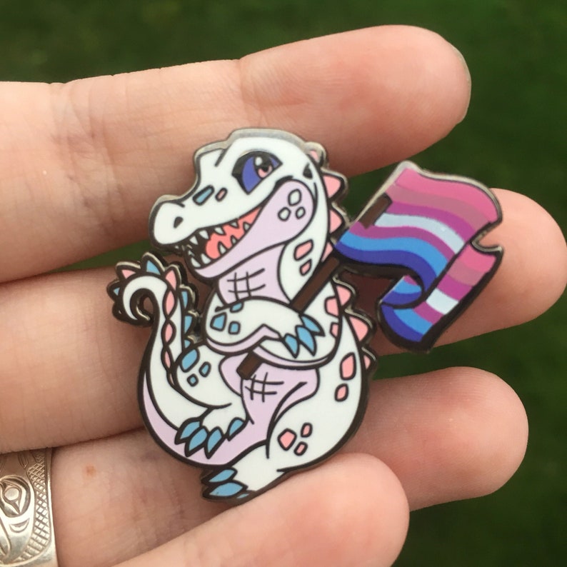Fursona Pins Bigender Pride Crocodile - Etsy