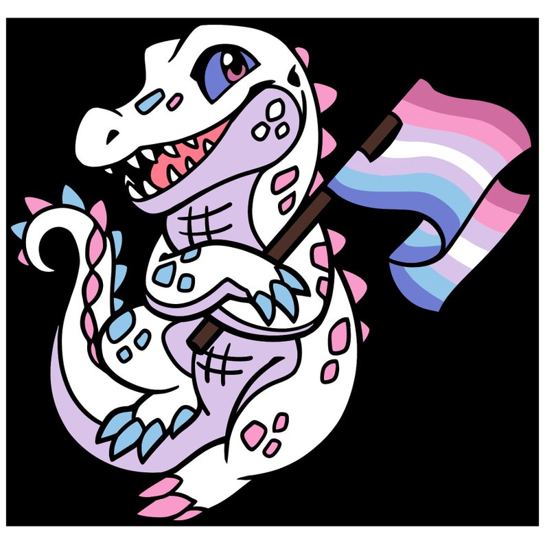 Fursona Pins Bigender Pride Crocodile - Etsy