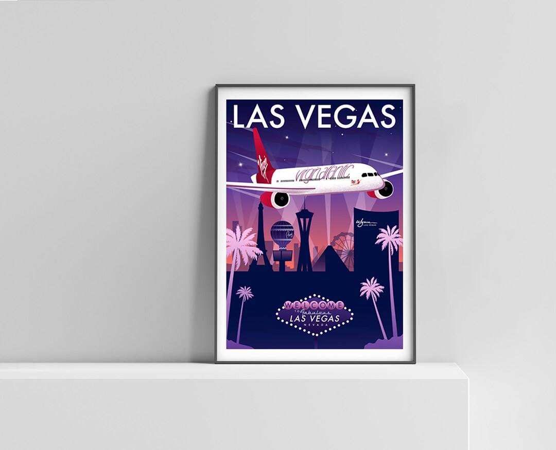 Virgin Atlantic Las Vegas Print | Virgin Atlantic Las Vegas Poster ...