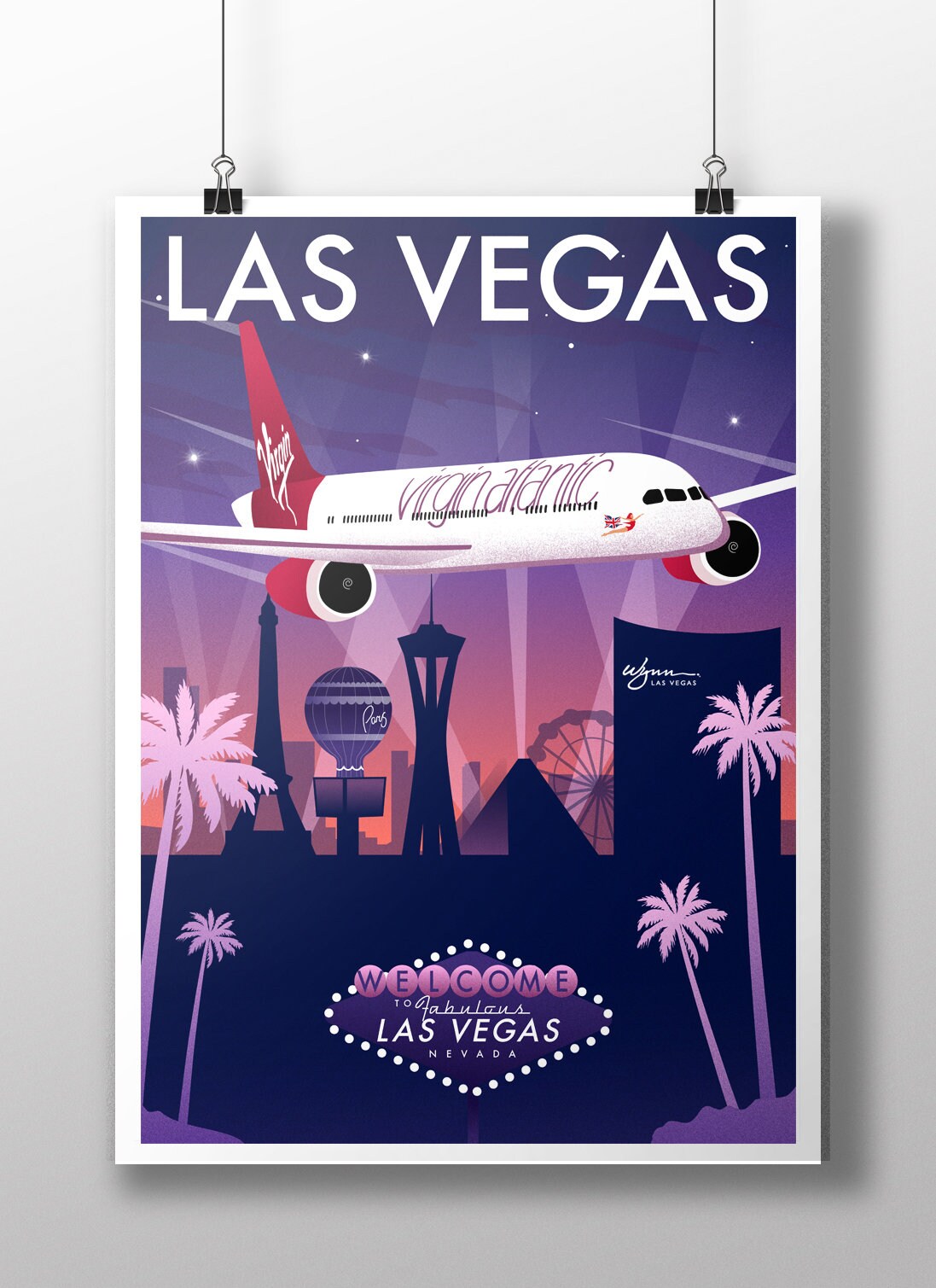 Virgin Atlantic Las Vegas Print | Virgin Atlantic Las Vegas Poster ...