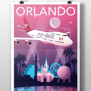 Virgin Atlantic Orlando Print | Virgin Atlantic Orlando Poster | Virgin ...