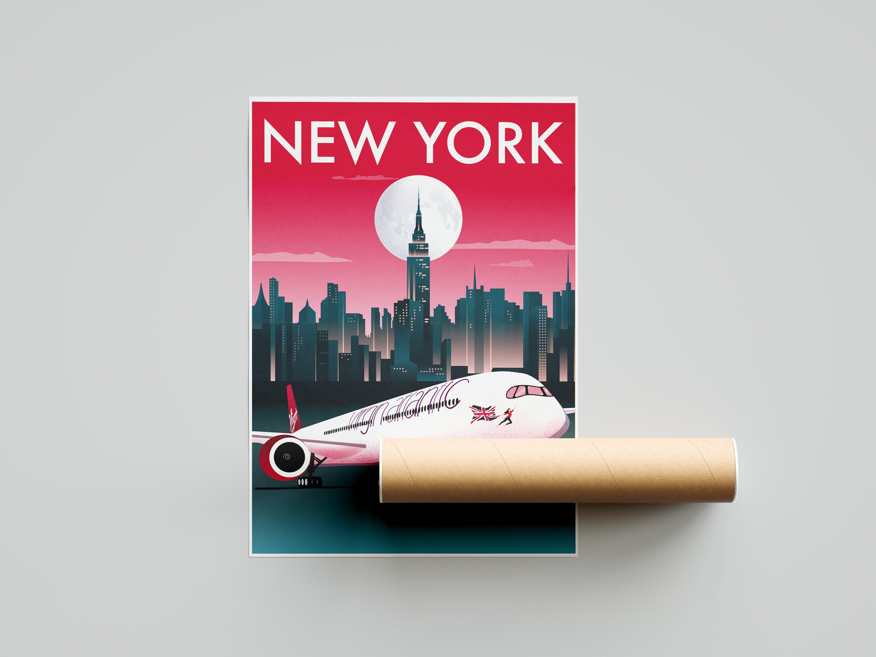 Virgin Atlantic New York Print | Virgin Atlantic New York Poster ...