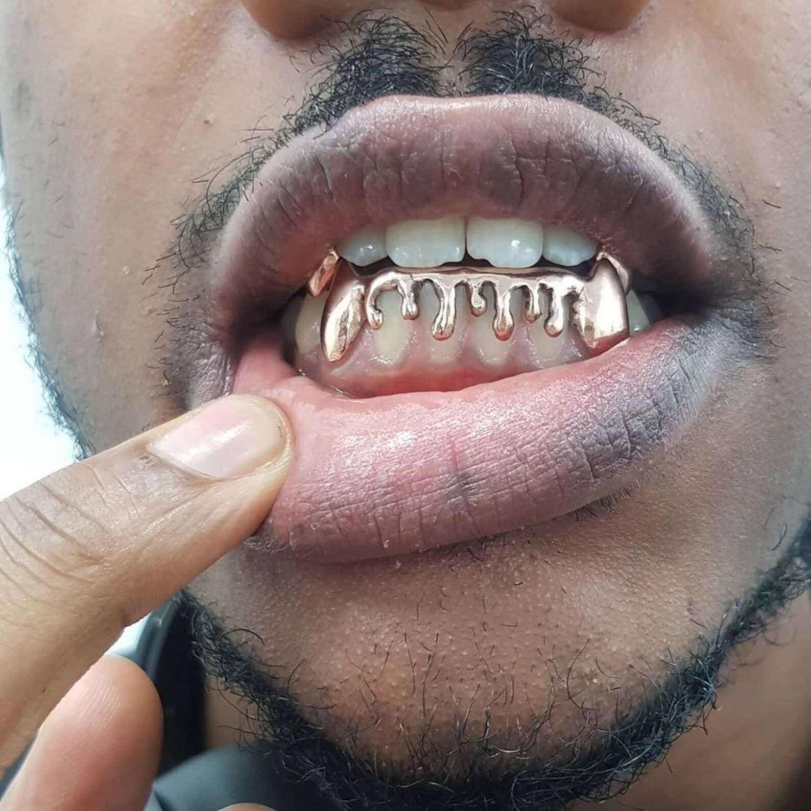 Custom Drip Style Grillz Bottom Set / Silver / Any Colour | Etsy