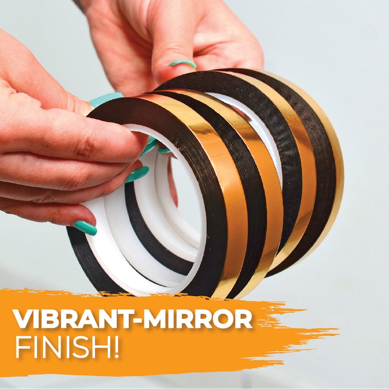 Metalized Mylar Film Tape 1/4 Inch X 72 Yards - Vibrant Mirror Finish ...