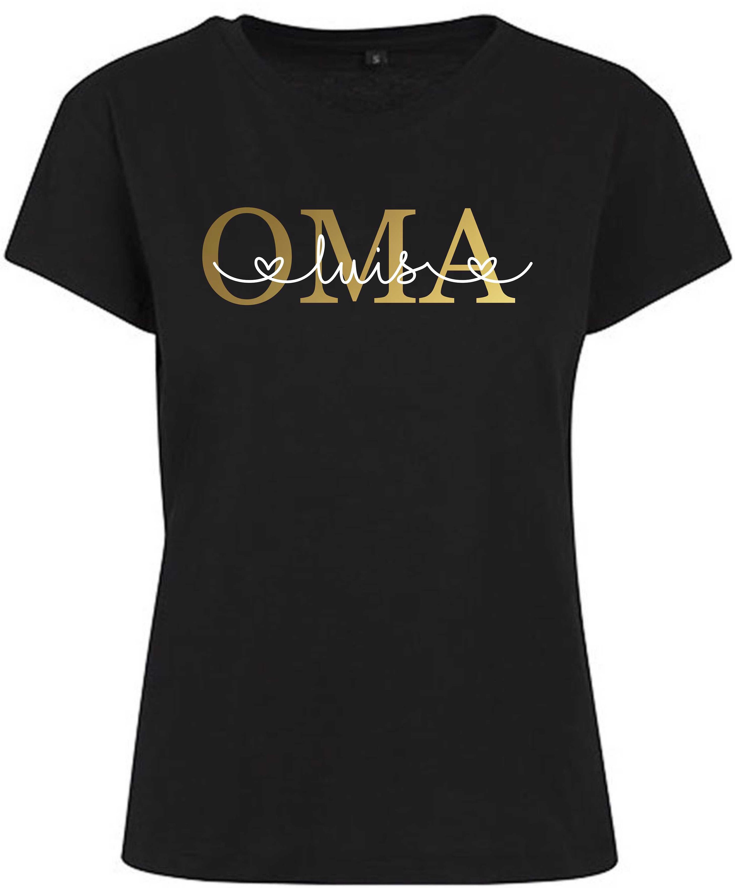 T-shirt OMA Est mit Namen personalisiert | Oma shirt mit Datum ...