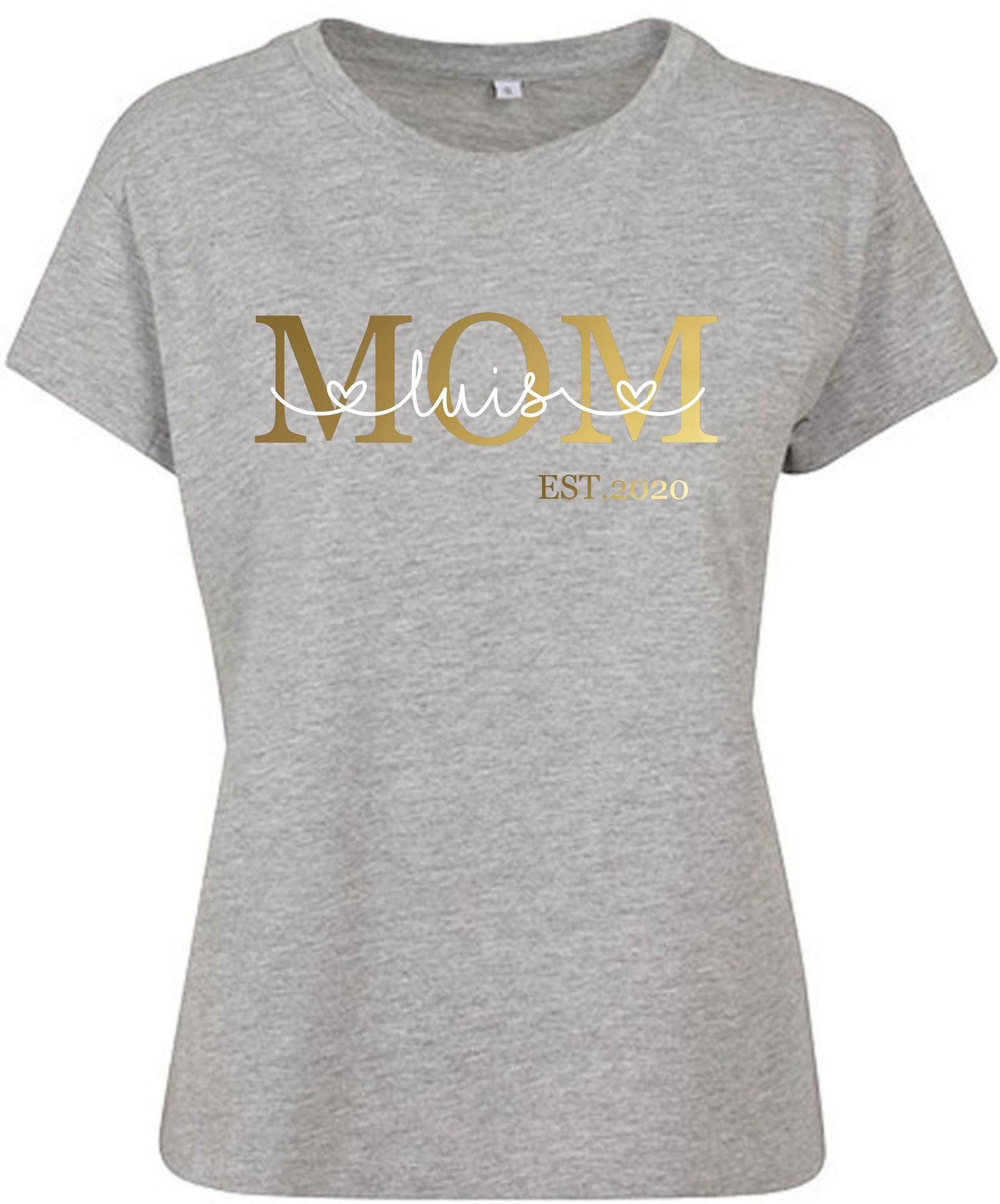 T Shirt Mama Est Mit Namen Personalisiert Mom Shirt Mit Etsy