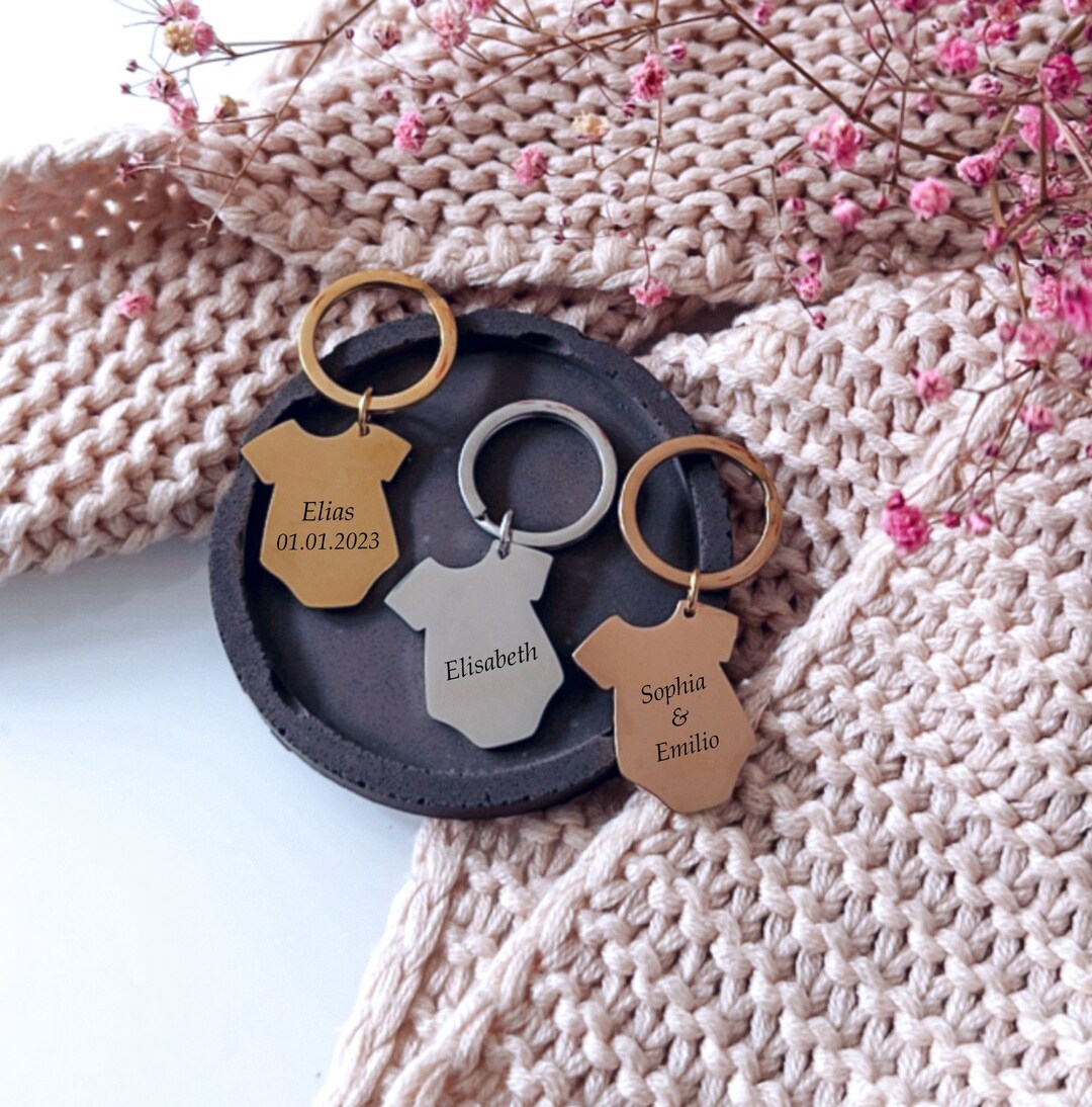 Personalized Keychain With Name | Birth Gift Baby Baptism Gift Godchild ...