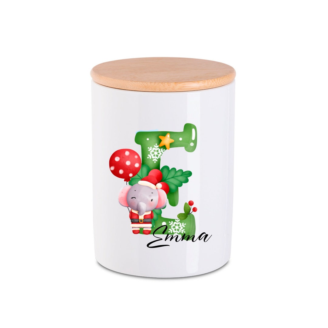 Personalized Cookie Jar Christmas Children With Name Cookie - Etsy