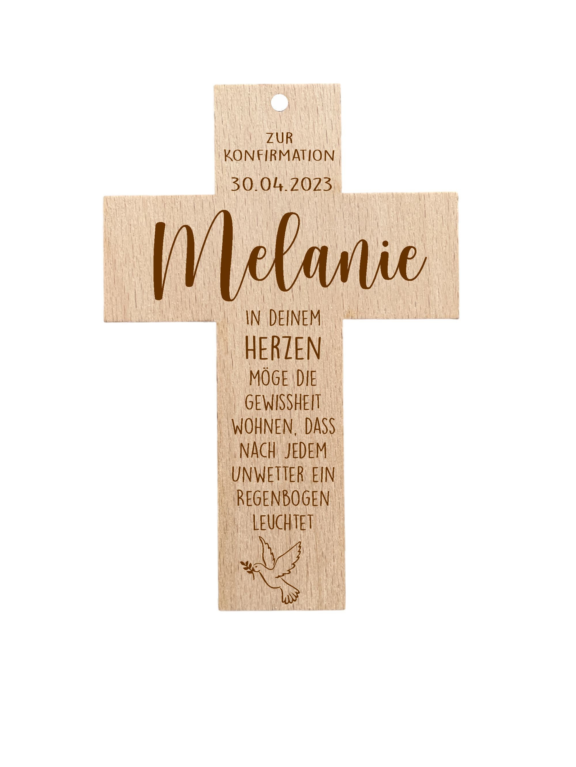 Personalized Wooden Cross as a Communion Gift | Engraved Communion ...