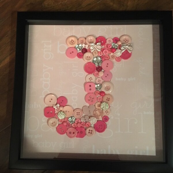 Button Letter - Etsy