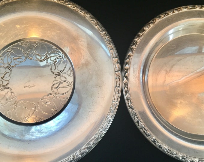 2 SILVERPLATE ROGERS PLATES Wm. A. Rogers Meadowbrook - Etsy