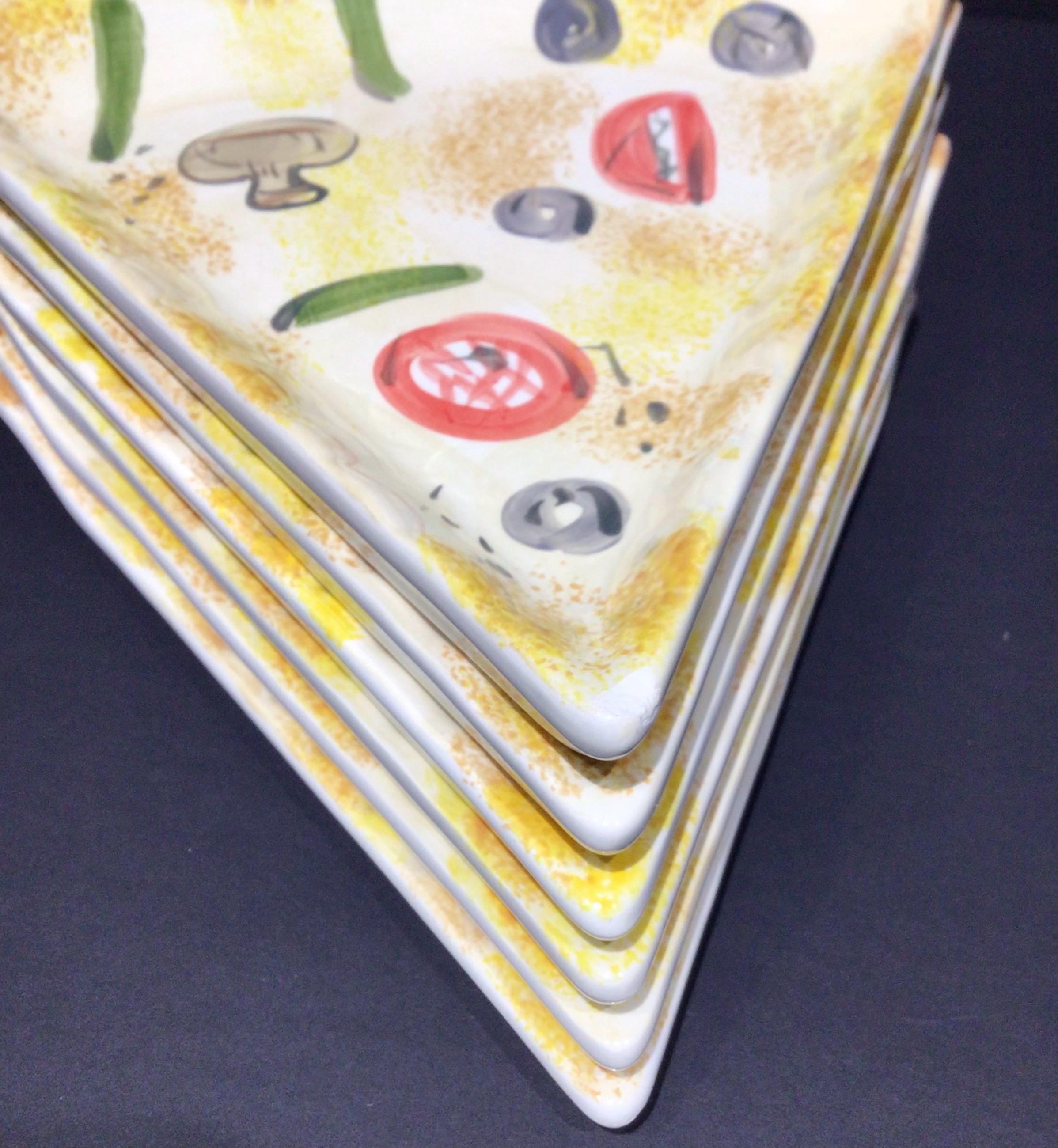 Set of 6 Pizza Slice Plates From Kitchen Prep 201 - Etsy UK