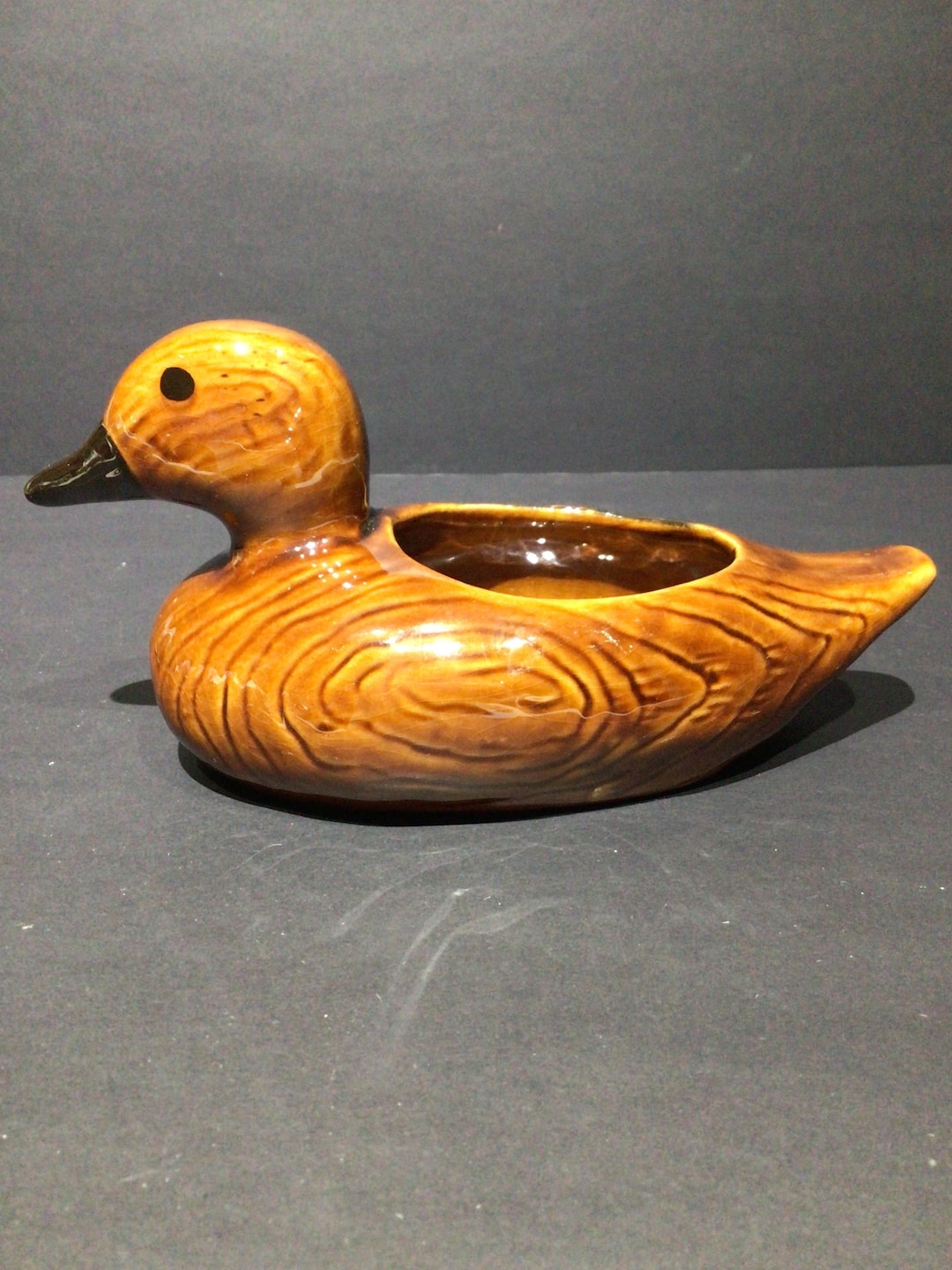 Vintage Ceramic Duck Planter - Etsy