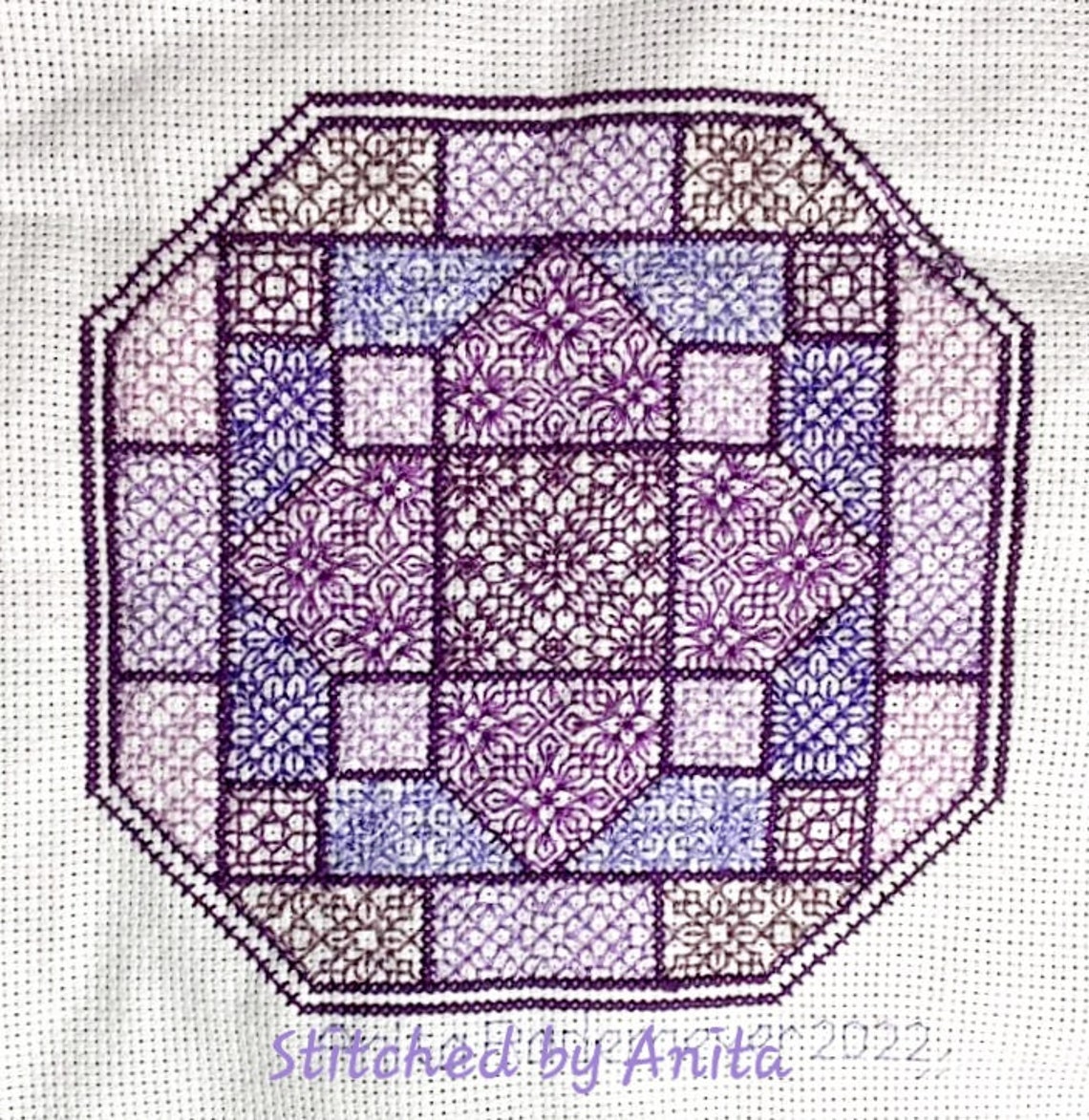Octagon Blackwork Sampler Blackwork Chart - Etsy