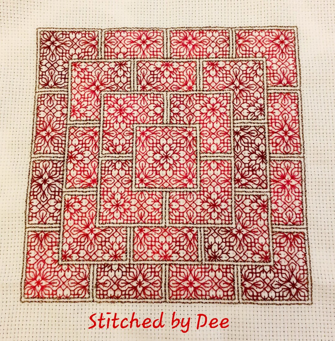 Cascading Floral Lace Tiles Blackwork Chart - Etsy