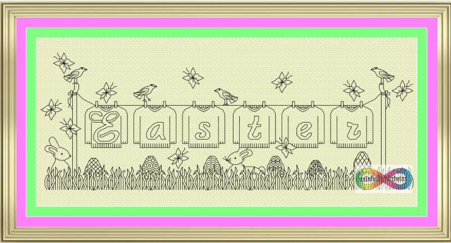 Easter Jumpers Blackwork Chart - Etsy