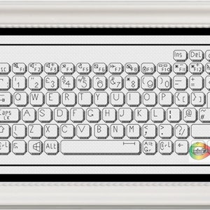 Qwerty Keyboard Blackwork Chart - Etsy