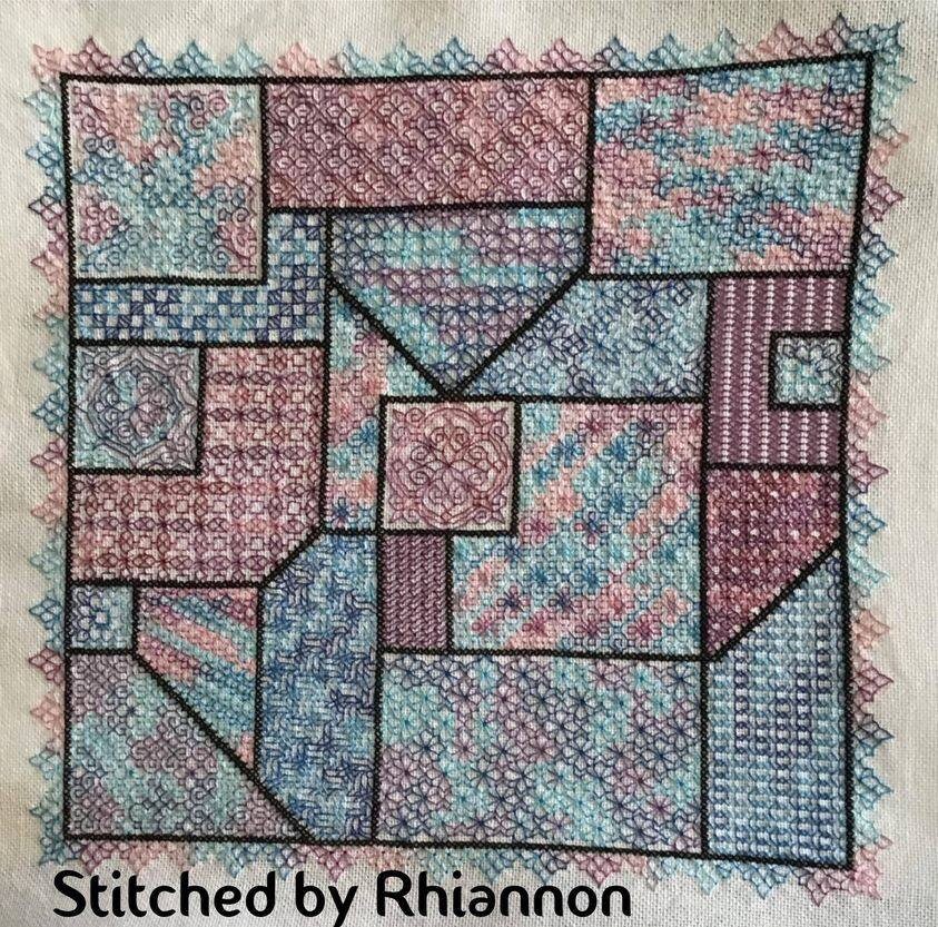 Crazy Patchwork Sampler Blackwork Chart - Etsy UK