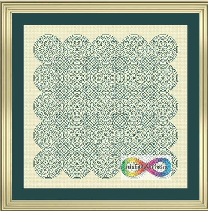 Star Scroll Tiles Lace Blackwork Chart - Etsy