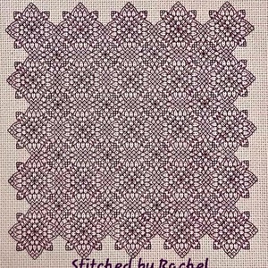 Crazy Flower Lace Square Blackwork Chart - Etsy