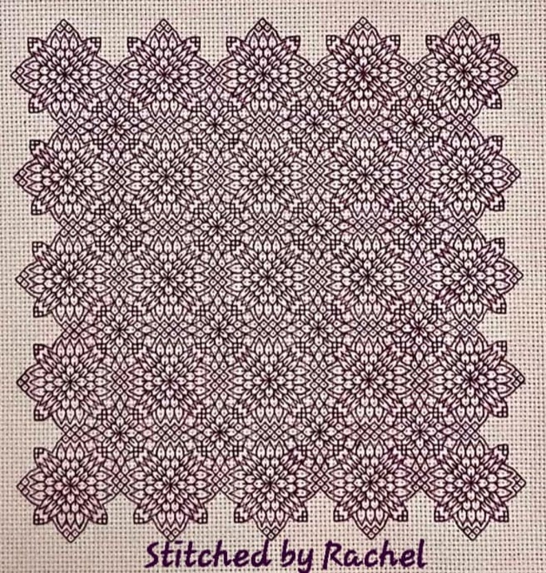 Crazy Flower Lace Square Blackwork Chart - Etsy