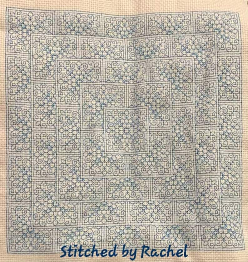 5 Layer Cascading Lace Tiles Blackwork Chart - Etsy