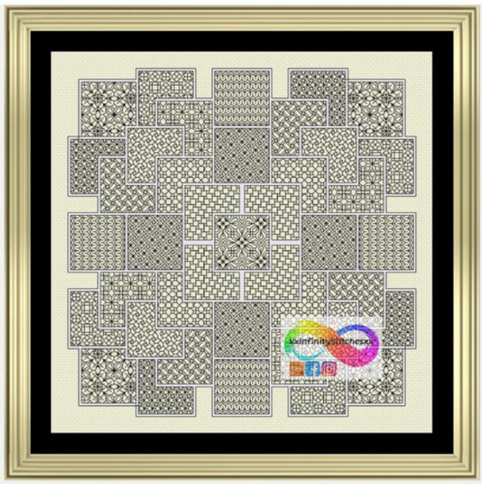 Quadrata Blackwork Chart - Etsy