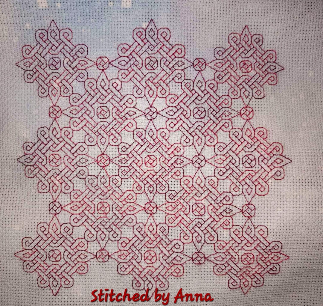 Celtic Knot Blooms Blackwork Chart - Etsy