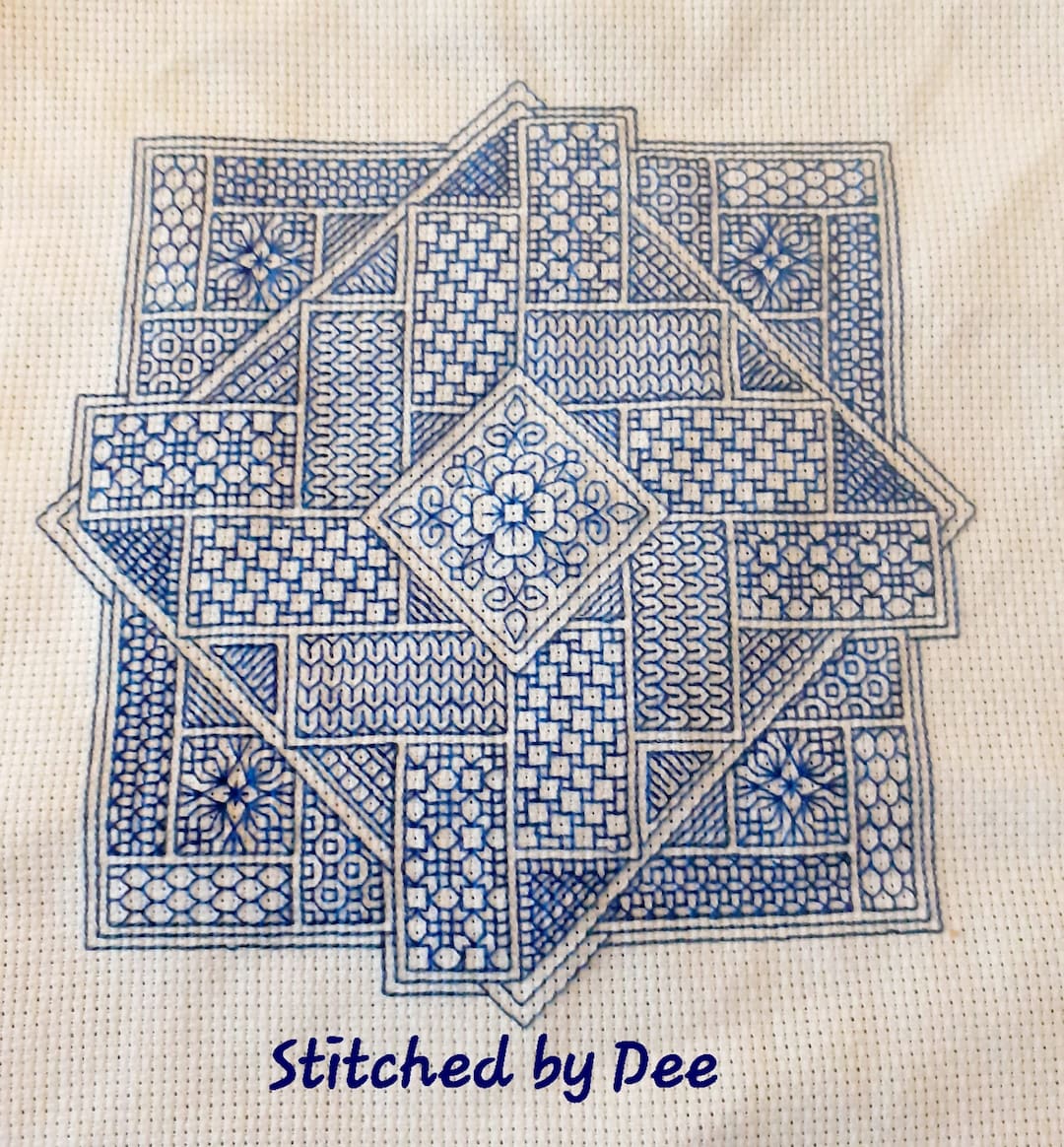 Lacework Tiles Sampler Blackwork Chart - Etsy