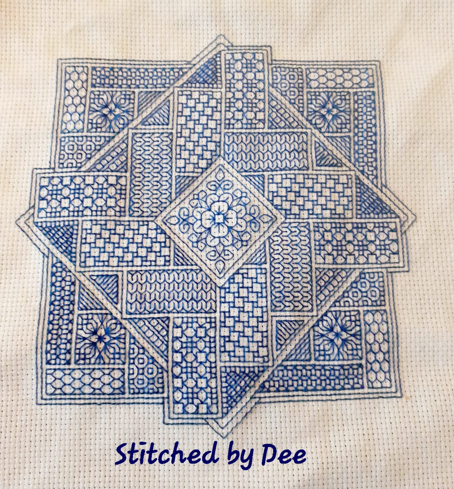 Lacework Tiles Sampler Blackwork Chart - Etsy