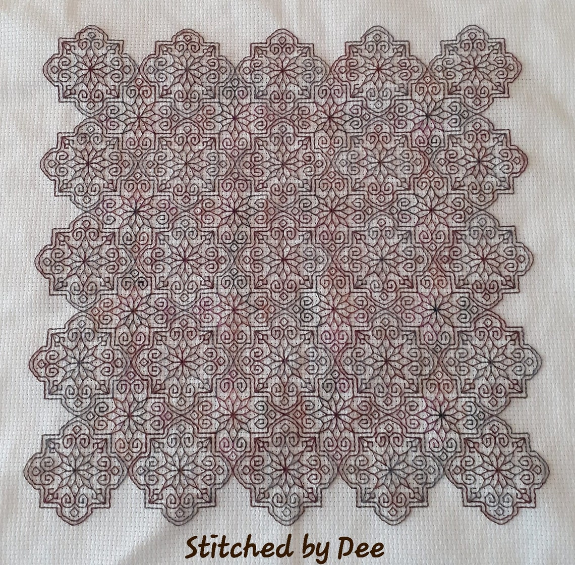 Elegant Fancy Star Tiles Lace Blackwork Chart - Etsy